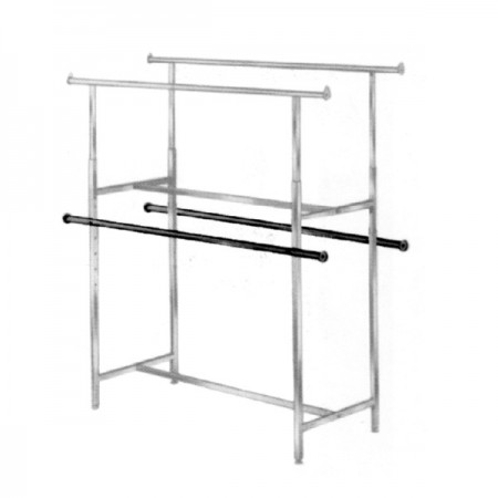 Double Bar Rack | Double Bar Garment Racks | Heavy Duty Racks | Store ...